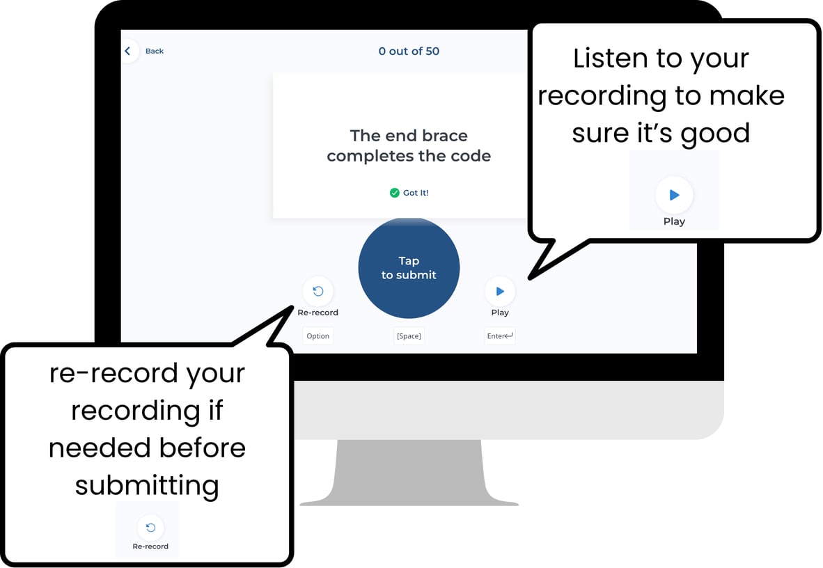 Record your speech